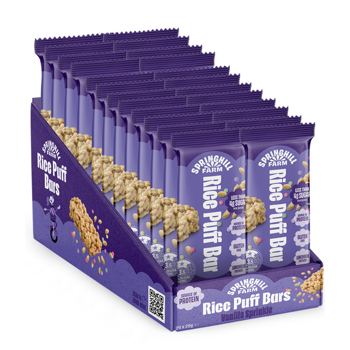 Rice Puff Bars - Vanilla (20g x 24) – springhillfarmwholesale